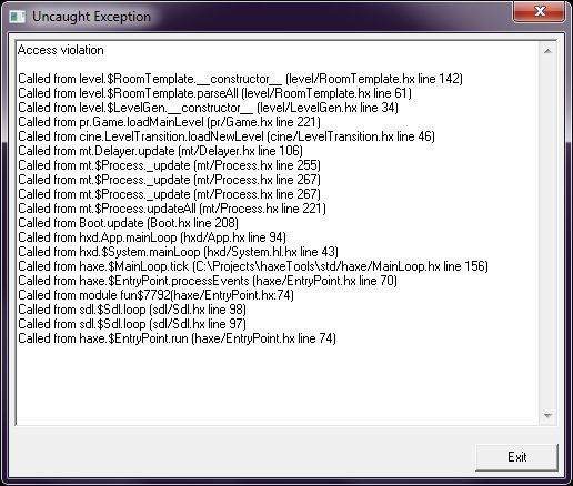 [Crash] uncaught exception :: Dead Cells Bugs & Crashes
