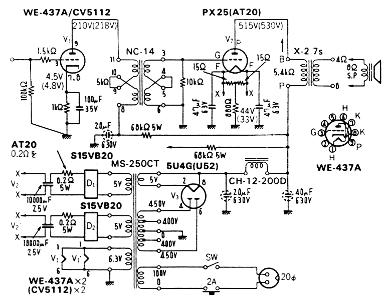 Does anyone know the origin of this schematic? (437A-IT-PX25 SE) - furry - Tube DIY Asylum