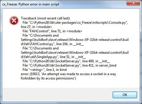 Python error trying to open FAH Control | Overclock.net