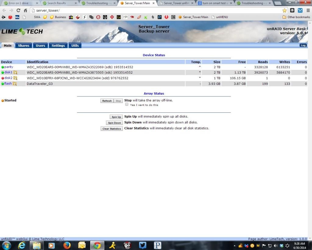 Error on 1 drive {Solved} - General Support (V5 and Older) - Unraid