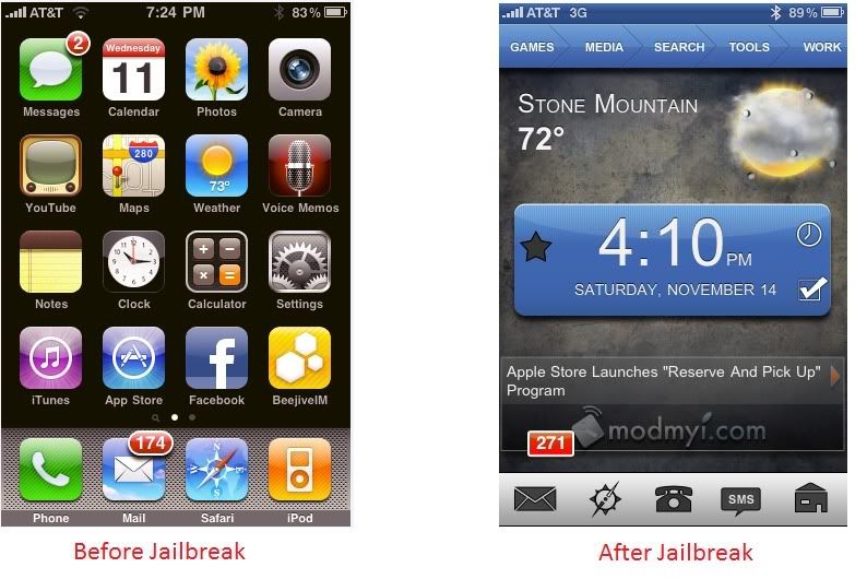 What does a Jailbroken or Unlocked iPhone look like | MacRumors Forums