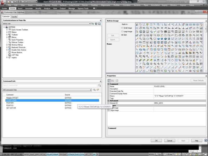 Cui Customising The Cui Hatches Linetypes Scripts And Macros Autocad Forums