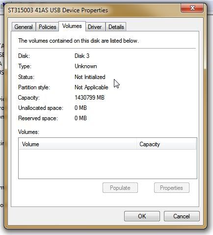 Cannot Initialize HDD - Windows 7 Forums