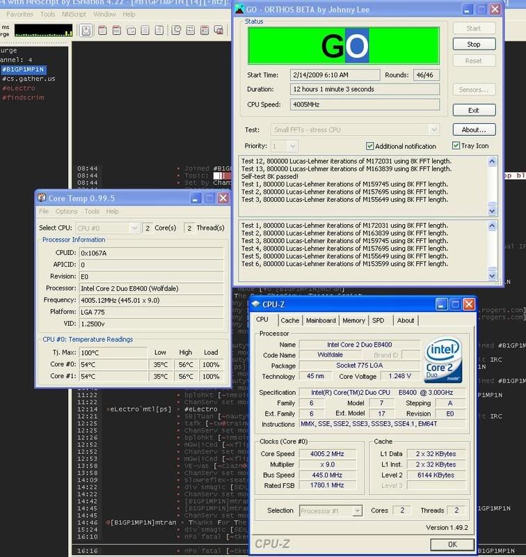 E8400 OC Temps | Overclock.net