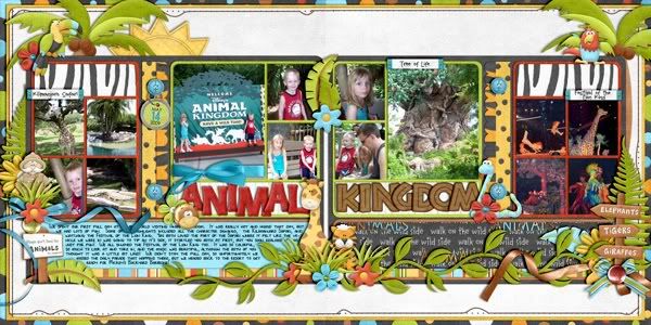 Animal Kingdom (Left page) - MouseScrappers - Disney Scrapbooking Gallery