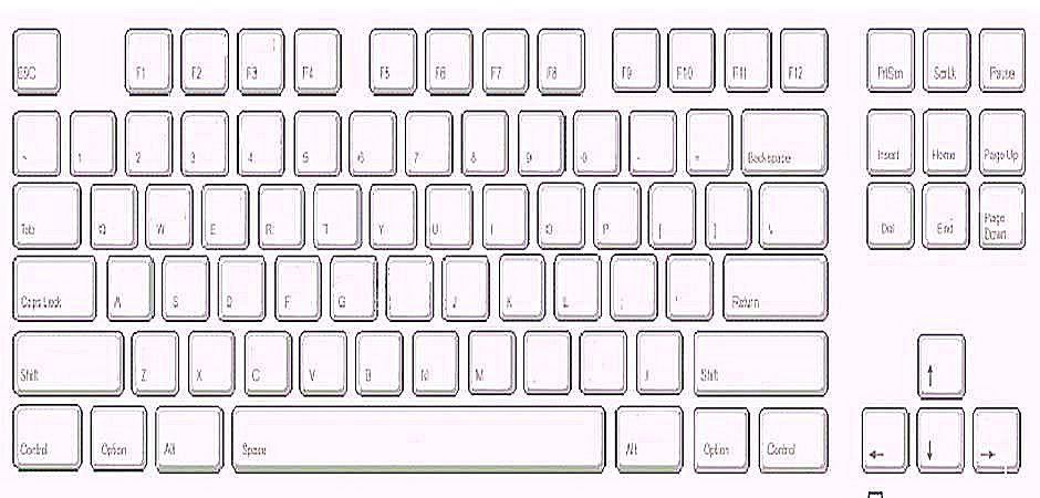 Full Size Printable Keyboard Template