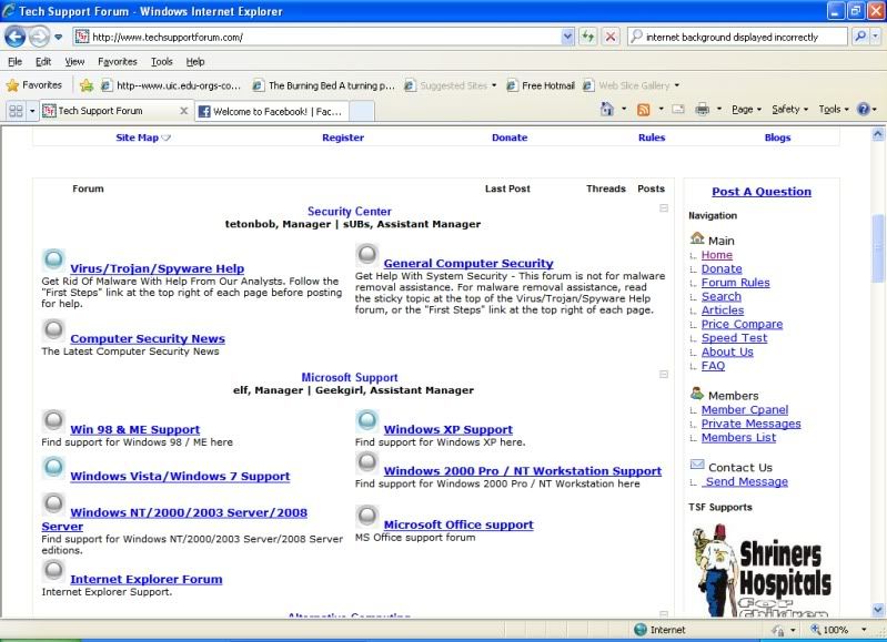 websites not displaying correctly | Tech Support Forum websites not displaying correctly | Tech Support Forum