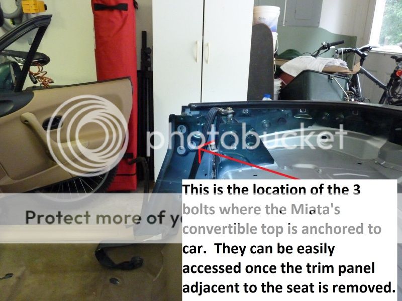 My Drain Tube Repair Pics + Convertible Frame Bolt Location - MX-5 ...