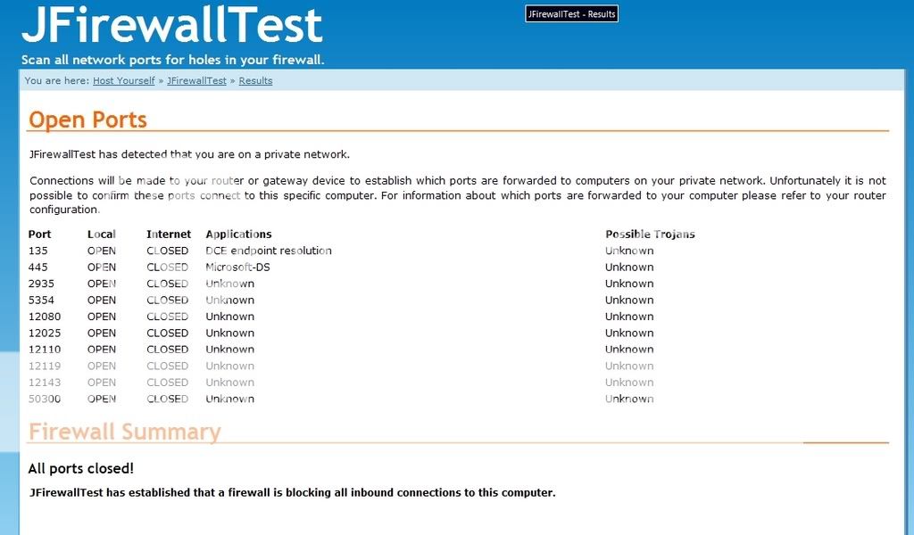 Handy Firewall test - Share your results! — Digital Spy