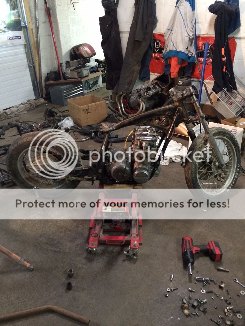 1980 CB650 chop, hardtail with inverted front end! | DO THE TON