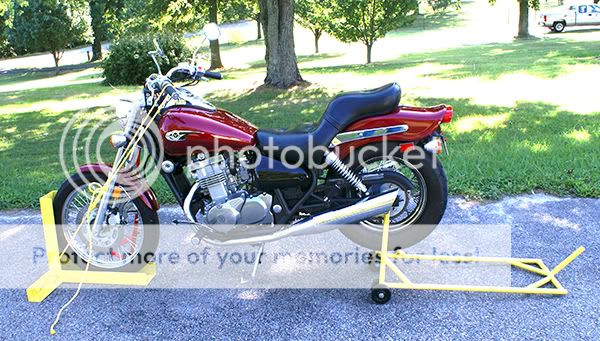 Lifting the rear wheel without a center stand | Kawasaki Motorcycle Forums