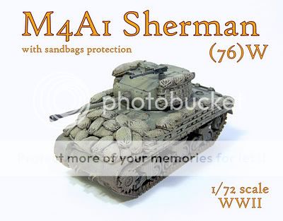 1/72 Sherman with sandbag armour - Sherman Single Type Group Build ...