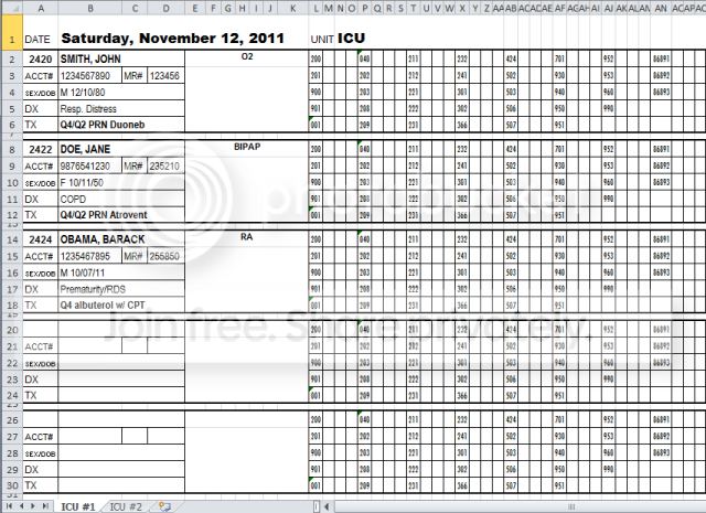 Hospital Patient Worksheet Project | MrExcel Message Board