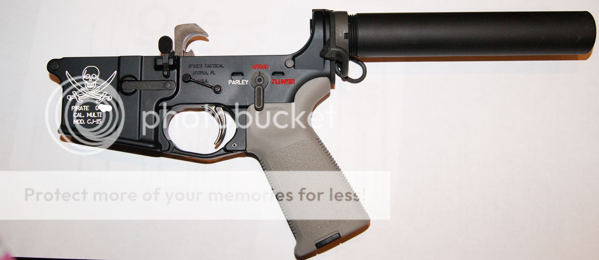 Extremely Rare Spikes Tactical complete "Jolly Roger" Pistol Lower ...