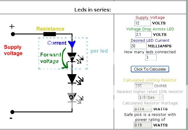 How to use a Led calculator to find the correct size resistor for your ...