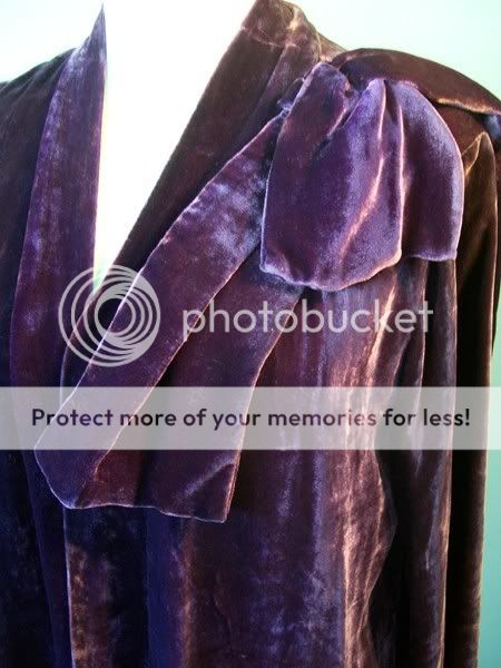 Dorothea's Closet Vintage Clothing 20s Robe PURPLE VELVET Flapper Jacket