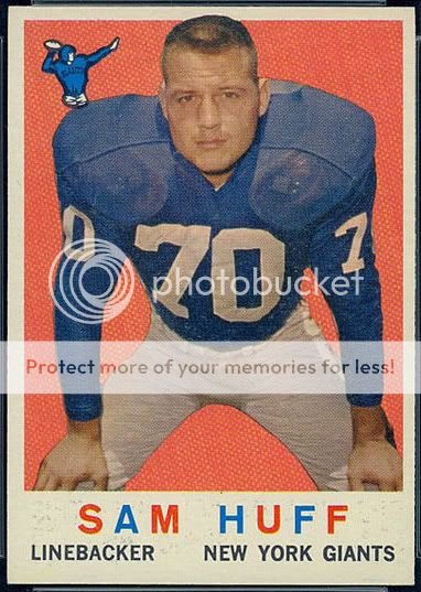 Card of the Day: Sam Huff 1959 Topps RC #51 | Sports Card Info