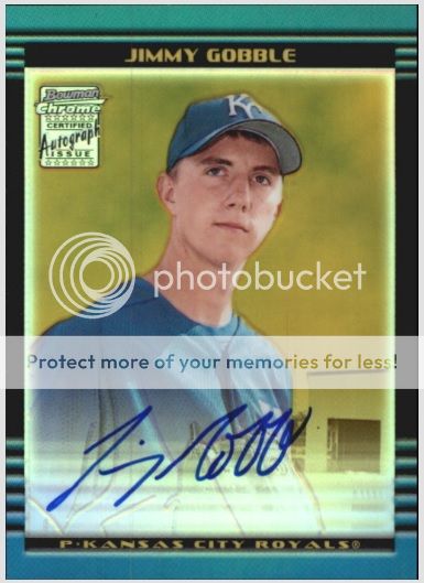 Card of the Day: Jimmy Gobble 2002 Bowman Chrome Gold Refractor Auto ...