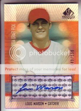 Card of the Day: Lou Marson 2004 UD SP Prospects Auto | Sports Card Info