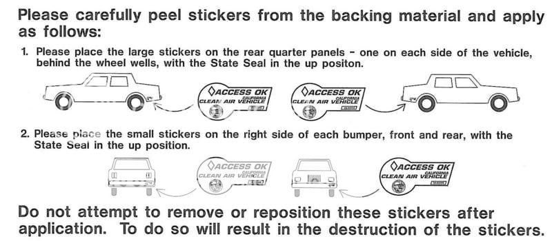 Free Parking stickers, does it matter where I put them on my prius ...