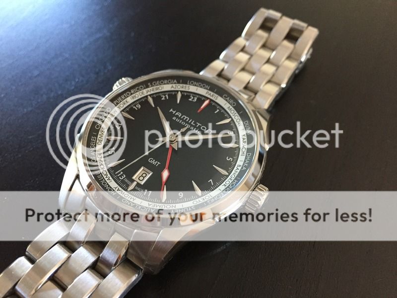 FS: Hamilton Jazzmaster GMT Worldtimer black dial on bracelet ...