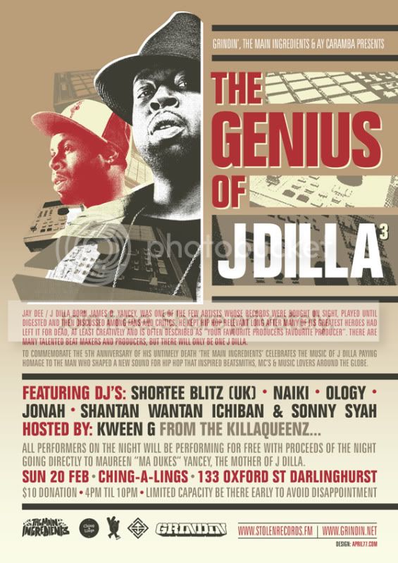 J DILLA Birthday Fund-raiser: THE GENIUS OF J DILLA Vol. 3 (Sun Feb 20 ...