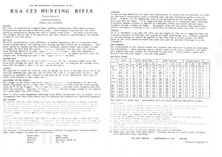 BSA CF2/Monarch/Majestic Rifles | Gunboards Forums