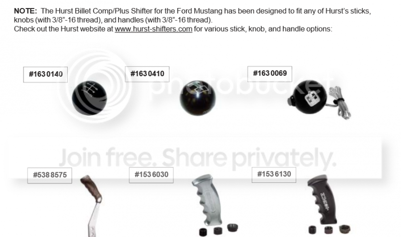 thread size of hurst shifter | Modded Mustang Forums