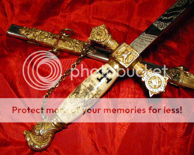 GREATEST Rare SCOTTISH RITE Old 32 Degree MASONIC SWORD! Major Luxury ...