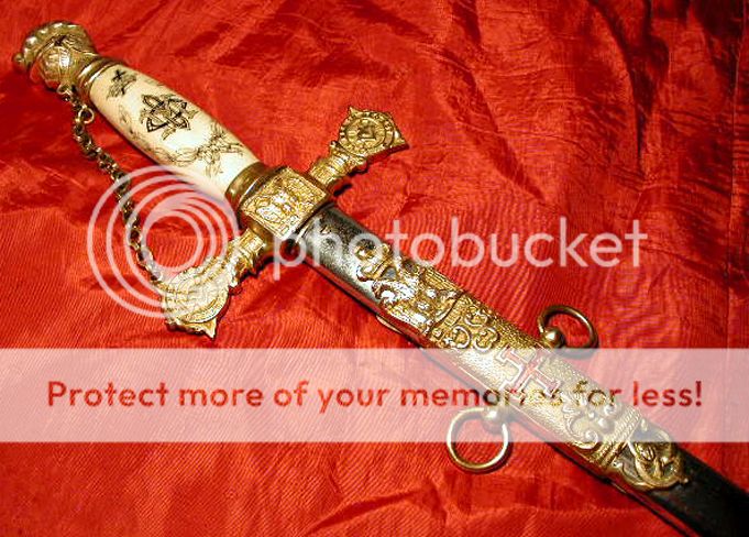GREATEST Rare SCOTTISH RITE Old 32 Degree MASONIC SWORD! Major Luxury ...