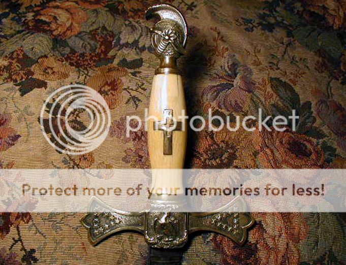 Old MASONIC 1850 GLADIATOR KNIGHT TEMPLAR ROOSTER SWORD