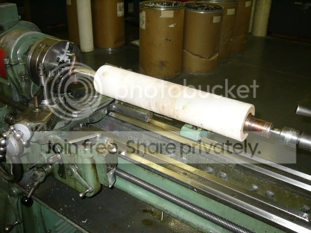 Turning a Rubber Roller - The Home Machinist!