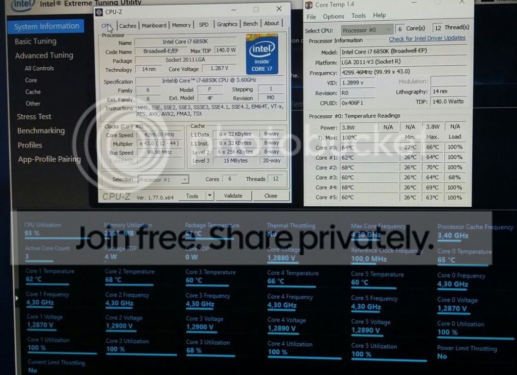 Intel 6850K core throttling After Voltage Increase... - Page 2 ...