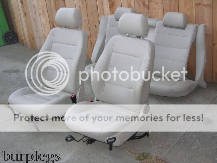 Complete Front & Rear Beige Sport Leathette Seats from B5 99.5 Audi A4 1.8T