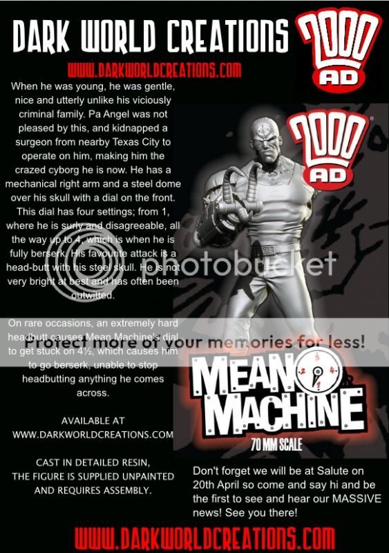 Dark World Creations 70mm 2000AD Mean Machine Angel | CoolMiniOrNot