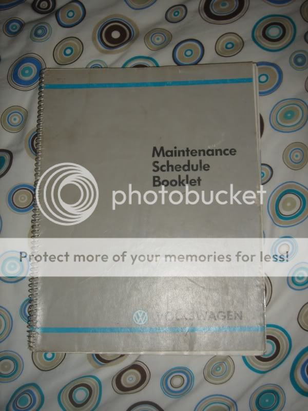 FS: Original VW Maintenance Schedule Booklet | VW Vortex - Volkswagen Forum
