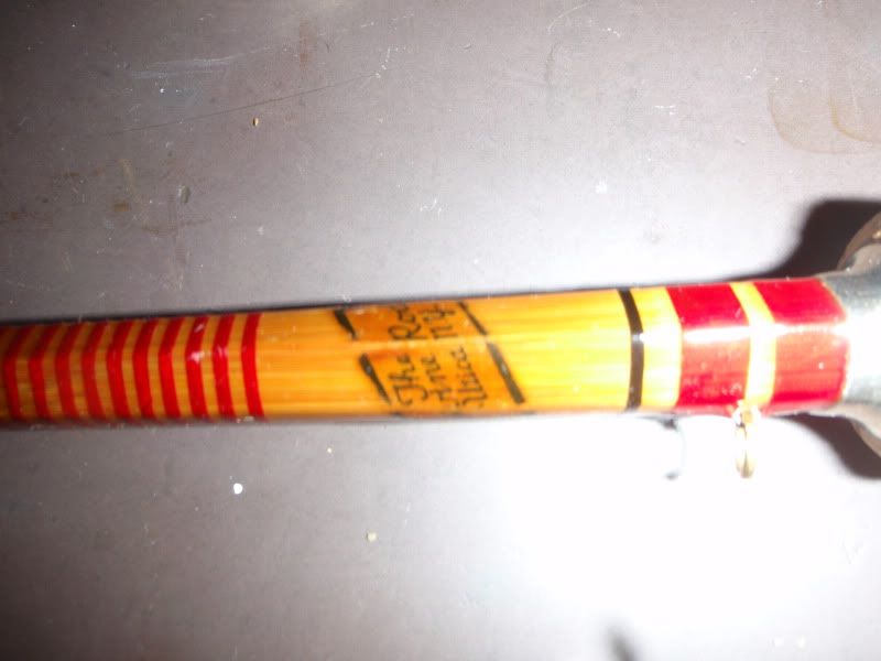 Antique Fred Divine Split Cane Bamboo Fishing Fly Rod Pole Vintage