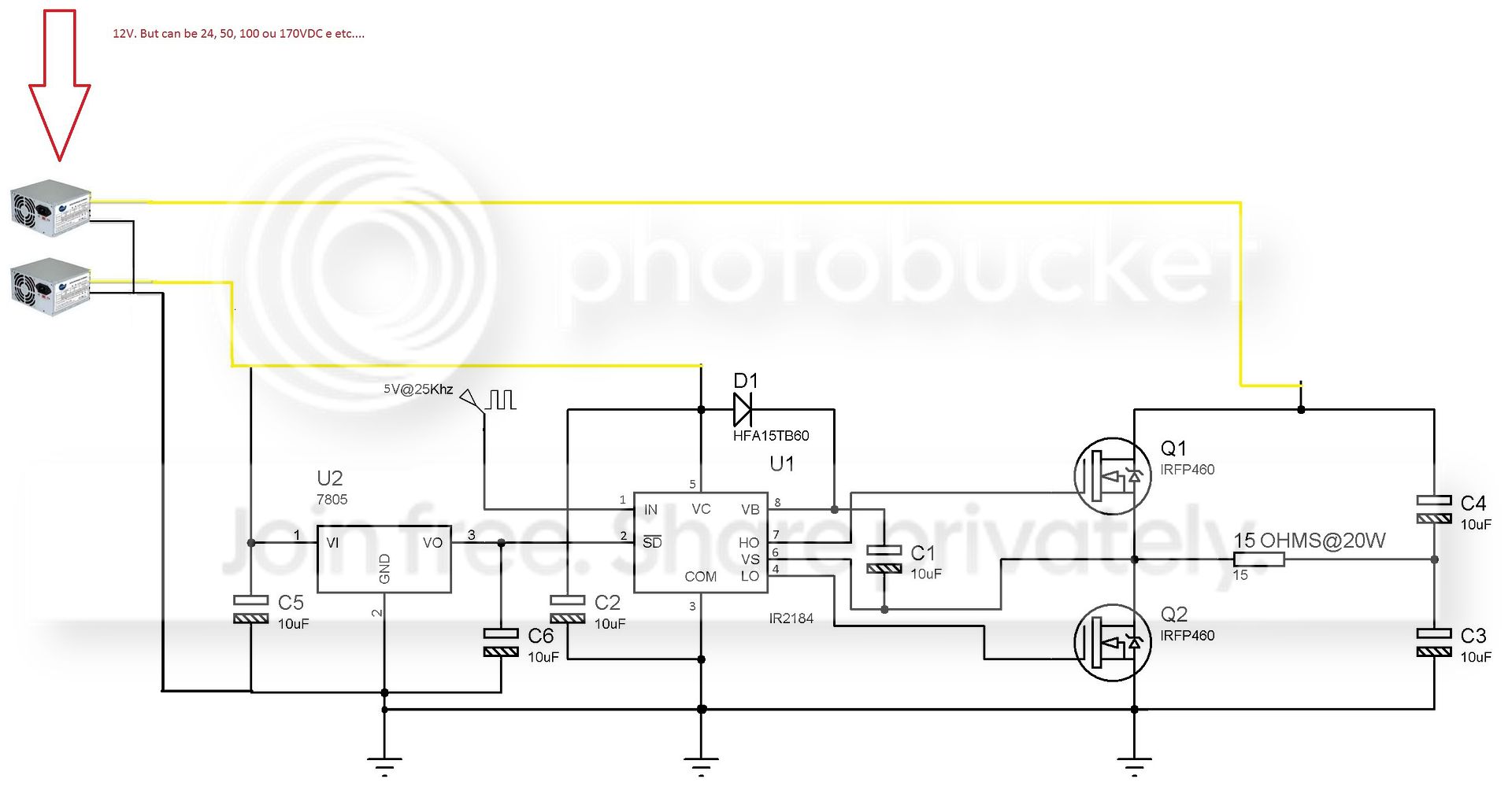 IR2184 gate driver questions with IRFP460 | All About Circuits
