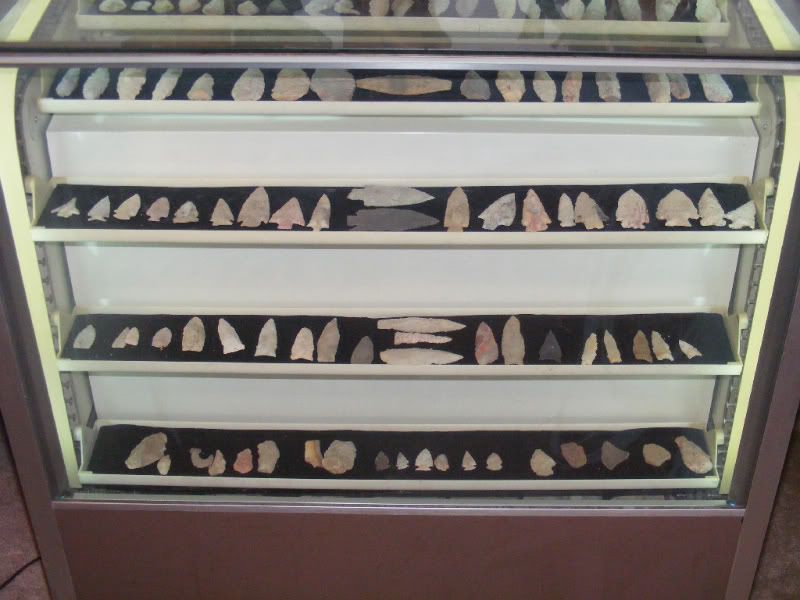 Lighted Revolving Display Case Full Of Artifacts I collected ...