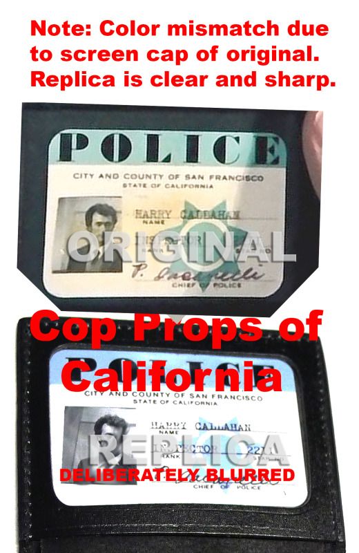 Dirty Harry Badge, ID, license, replica Model 29, Lawman holster, etc.