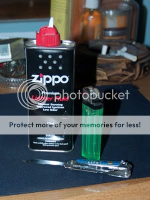 how to light your cig with an empty gas lighter and zippo lighter fluid ...