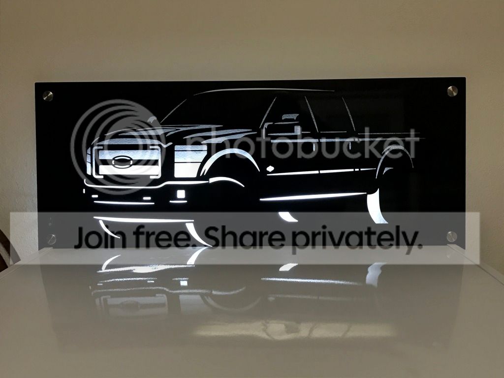 Laser Cut Backlit 6.7 Wall Sign | Ford Powerstroke Diesel Forum