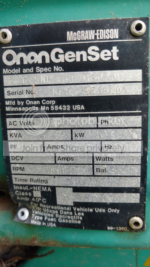 Looked at and Bought an Onan 6.5NH-3CR/16020P | Smokstak® Antique ...