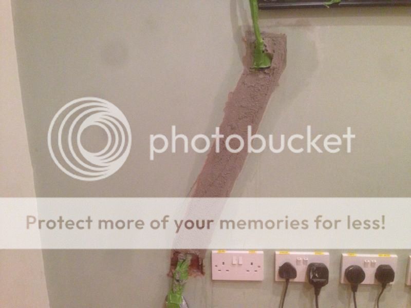 Chasing out some sort of cable run in a brick wall? | AVForums