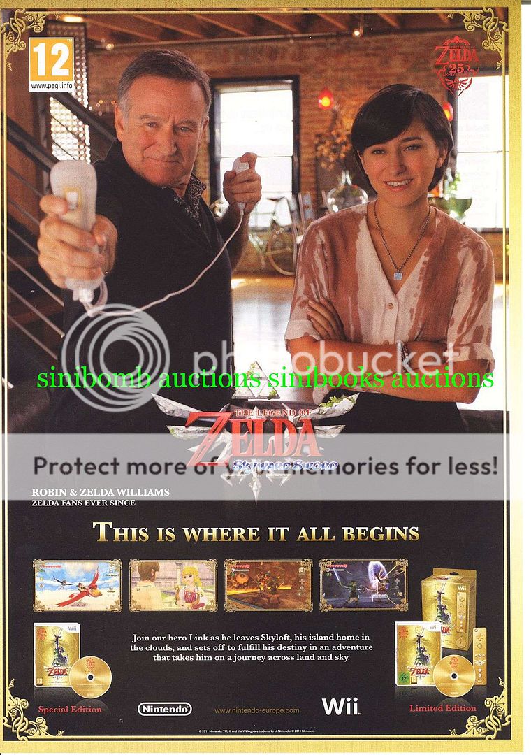 Robin Williams Wii Zelda Skyward Sword Original Nintendo Magazine ...