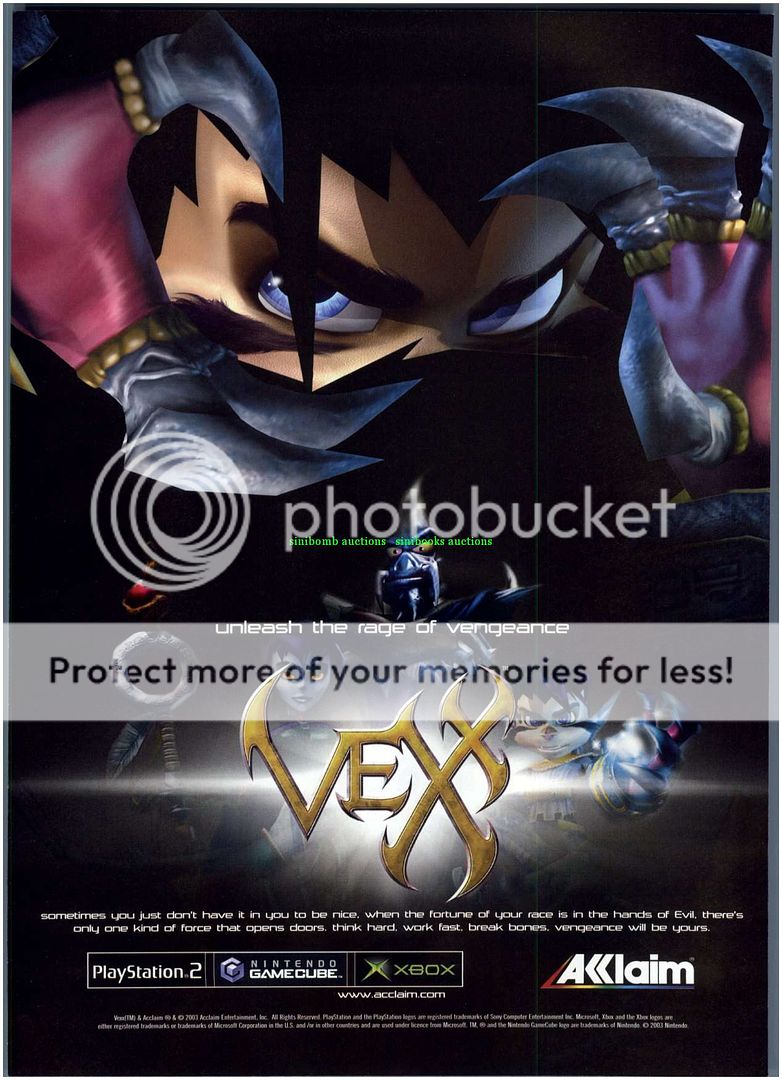 Vex Vexx PS2 Nintendo Gamecube Original Magazine Advert 34797 on eBid ...