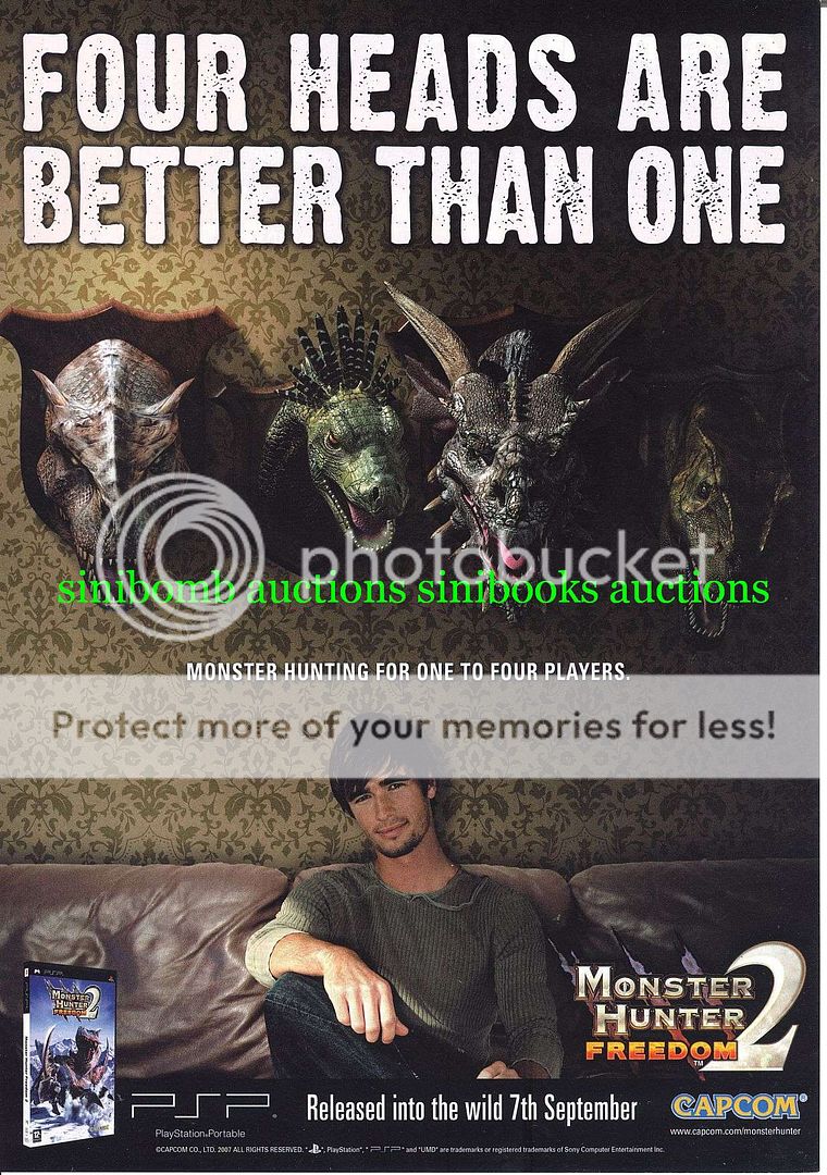 Monster Hunter Freedom 2 PSP Playstation Portable Original Magazine ...