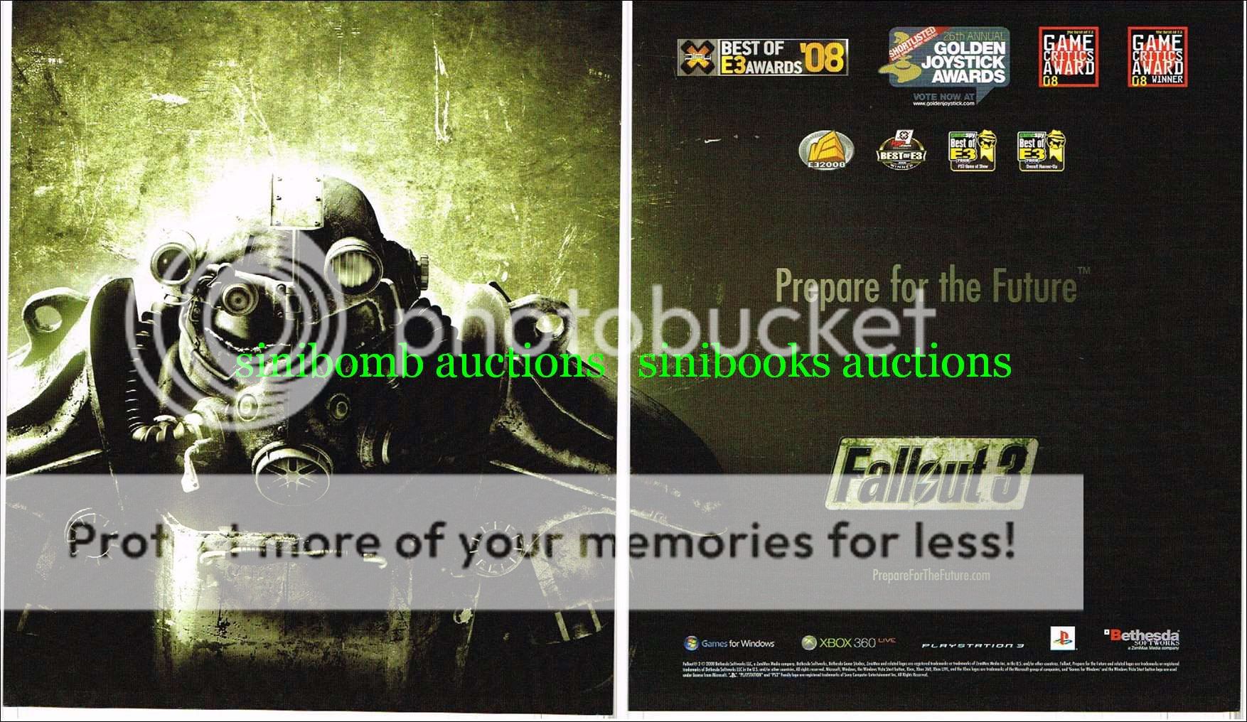 Fallout 3 Xbox 360 PS3 Original Magazine DPS Advert LD000263 on eBid ...