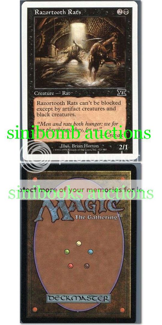 Razortooth Rats 6th Magic The Gathering MTG TCG Trading Card B1-167 on ...