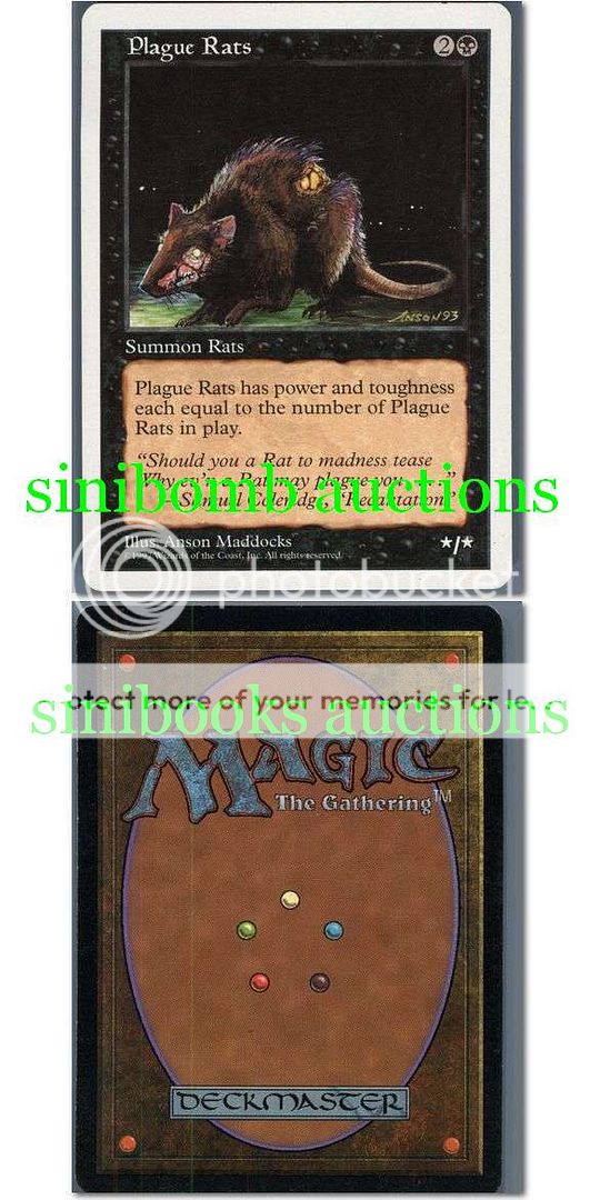 Plague Rats Magic The Gathering MTG TCG Trading Card B2-17446 on eBid ...